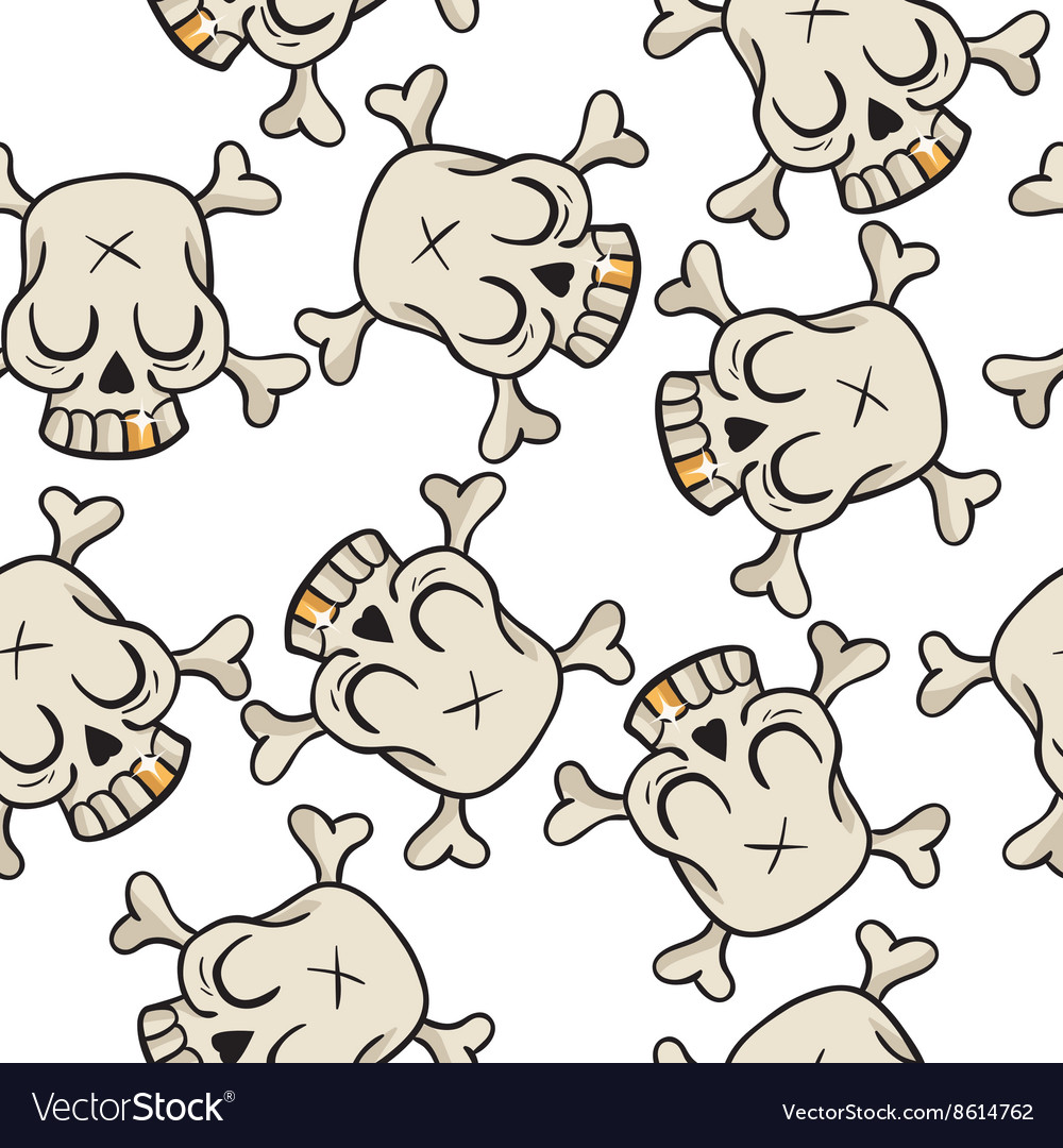 Cute skull pattern Royalty Free Vector Image - VectorStock
