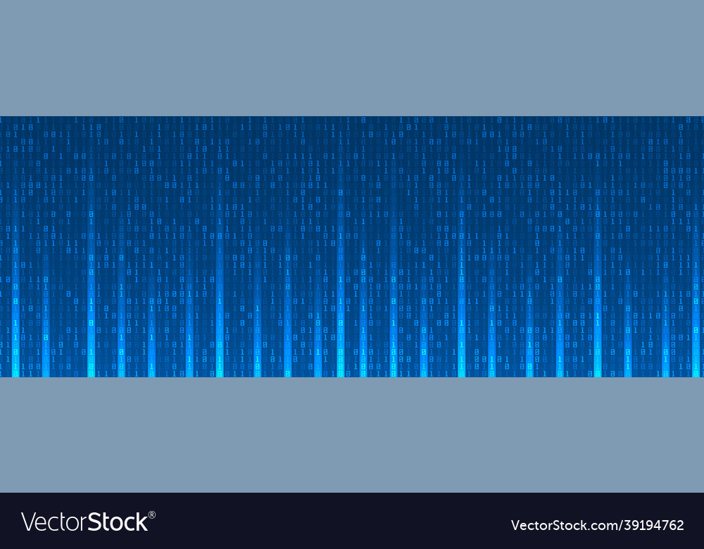 Digital binary code data background computer Vector Image