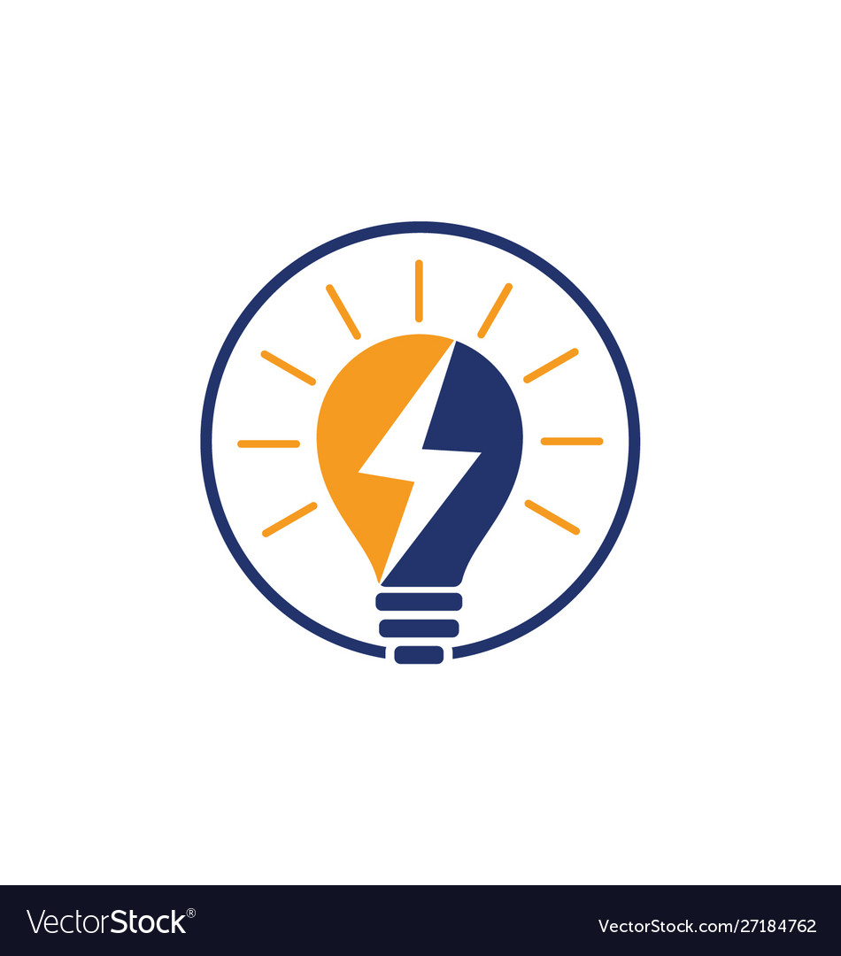 Electricity logo electric bulb logo and icon Vector Image Electricity logo electric bulb logo and icon Vector Image