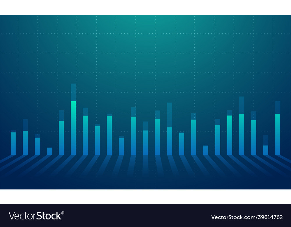 Financial data graph chart Royalty Free Vector Image