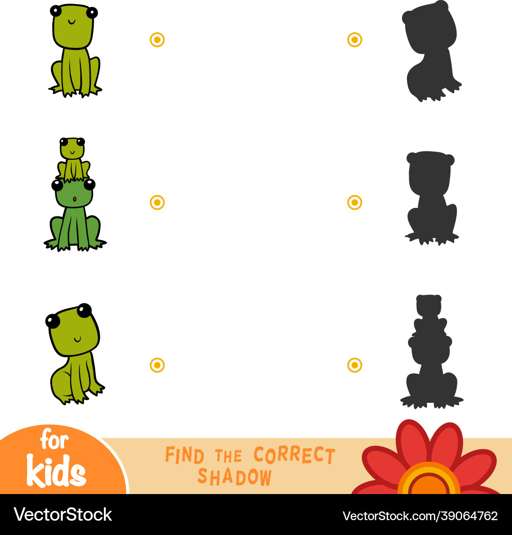 Find the correct shadow game for children set Vector Image