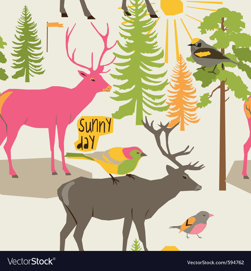 Forest pattern Royalty Free Vector Image - VectorStock