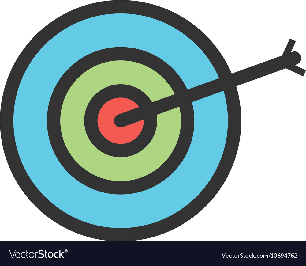 On target Royalty Free Vector Image - VectorStock