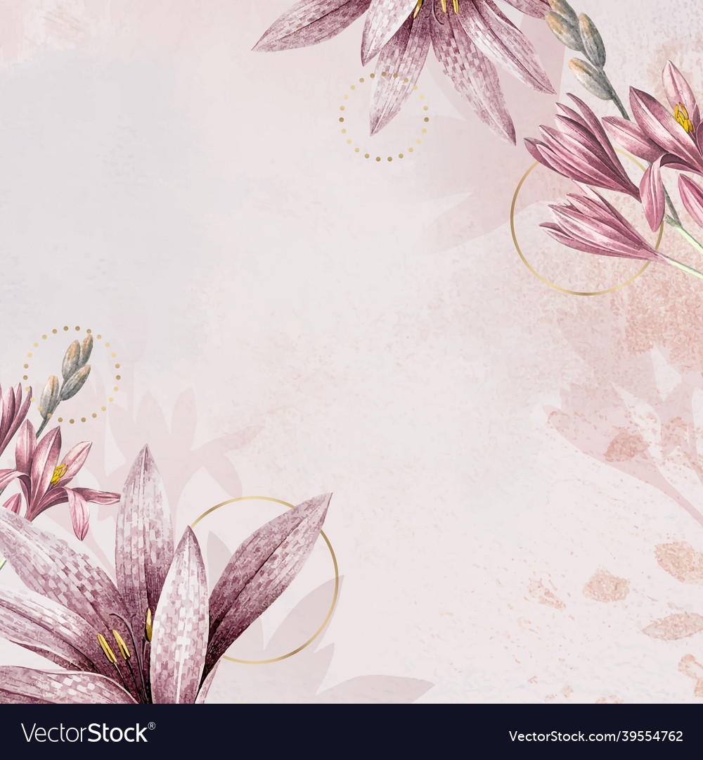Pink amaryllis pattern background Royalty Free Vector Image