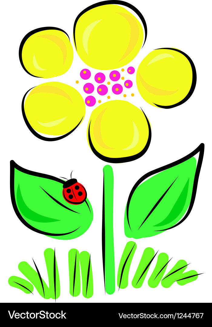 Daisy bug Royalty Free Vector Image - VectorStock