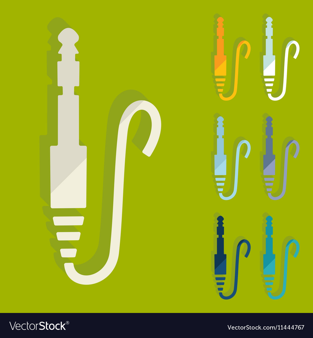 Flat design connector Royalty Free Vector Image