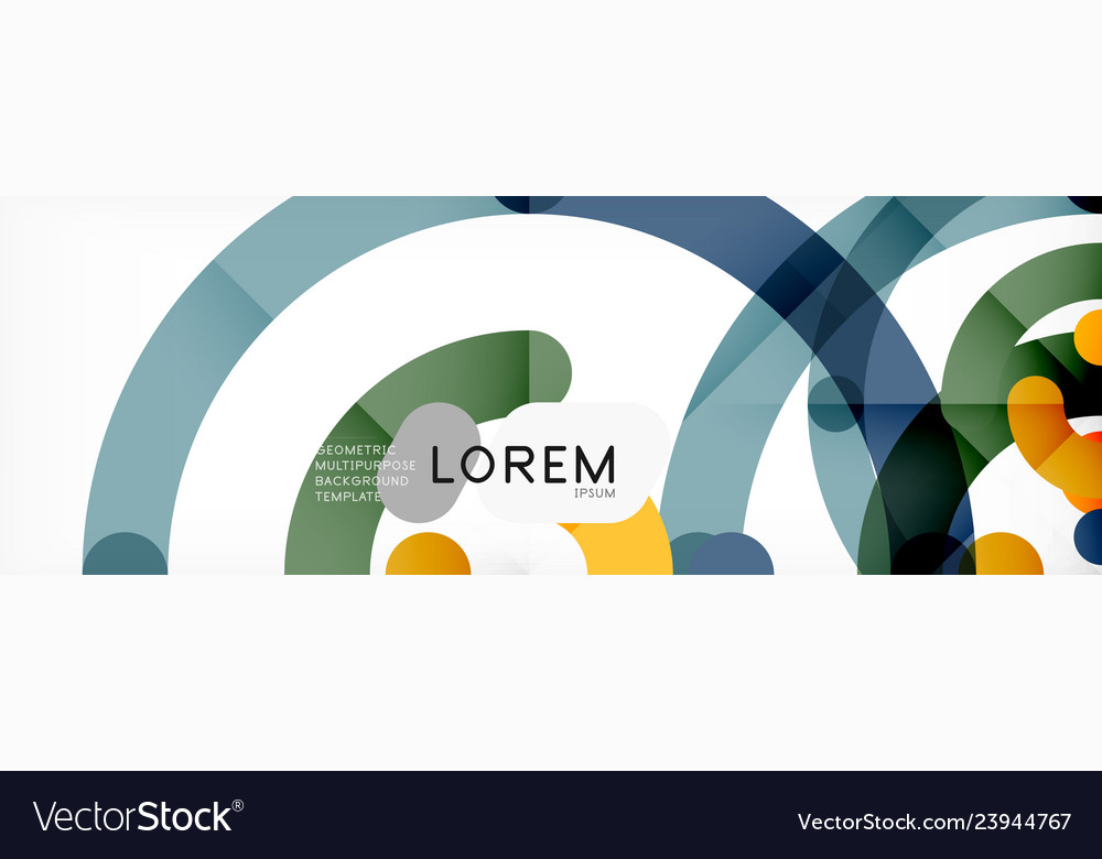Linear design circle background Royalty Free Vector Image