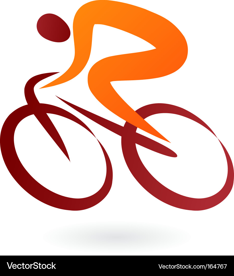 Sport silhouette series cyclist Royalty Free Vector Image