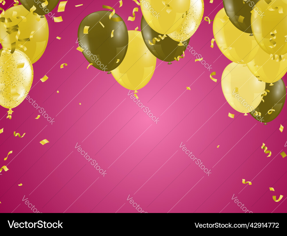 Beautiful realistic celebration greeting card Vector Image