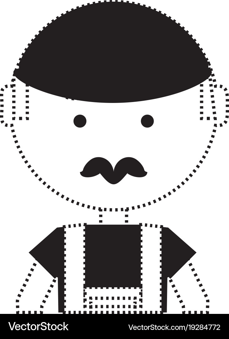 Cartoon mechanic man icon Royalty Free Vector Image