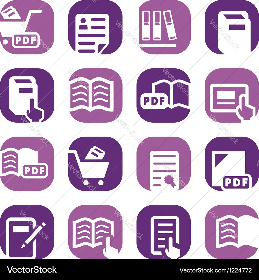Color books icons set Royalty Free Vector Image