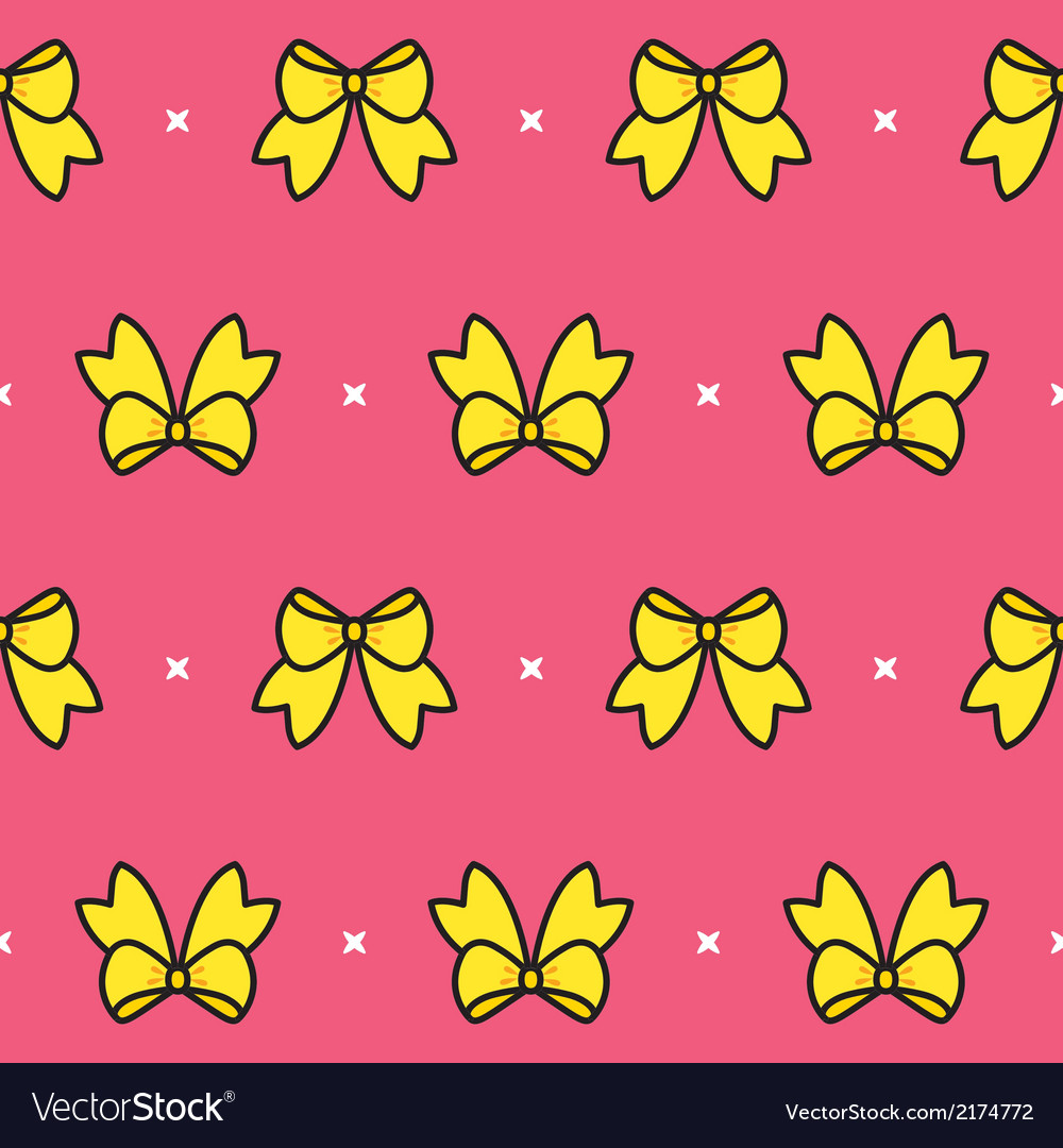 Colorful bow pattern Royalty Free Vector Image