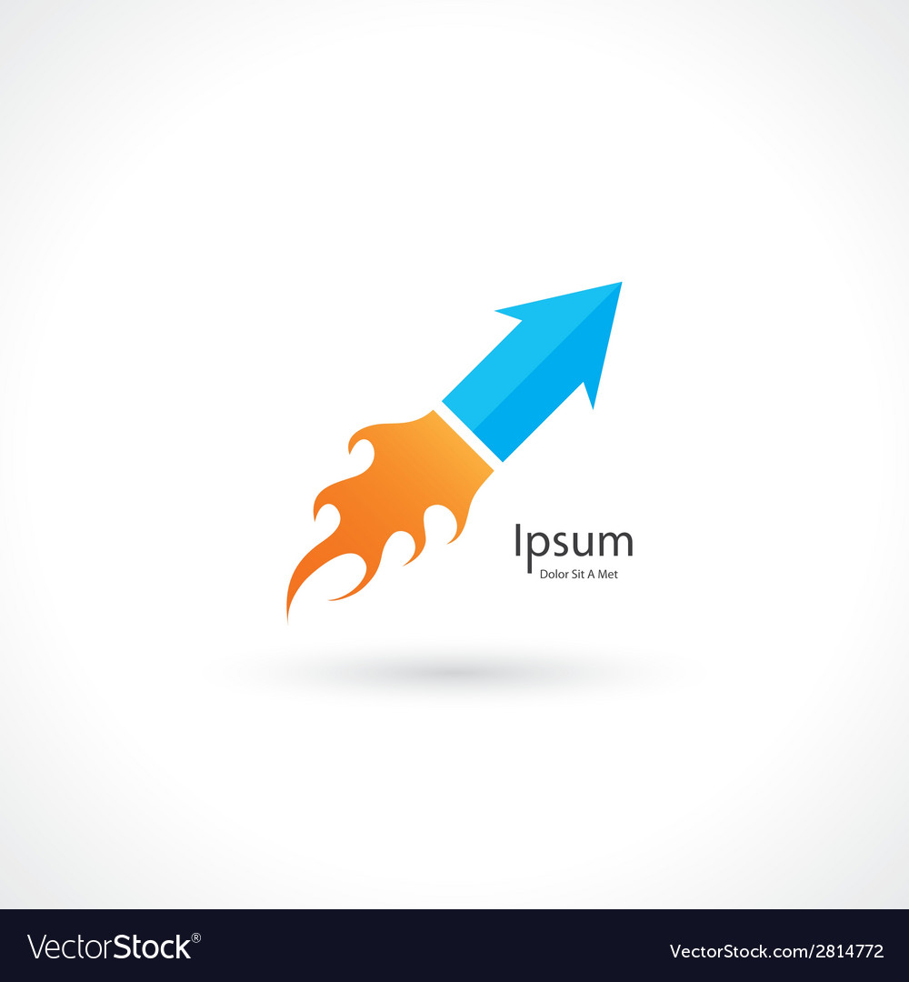 Fire arrow Royalty Free Vector Image - VectorStock