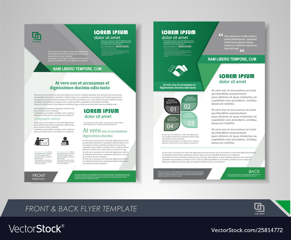 Flyer presentation template Royalty Free Vector Image