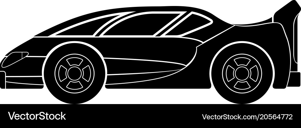 Isolated racing car icon Royalty Free Vector Image