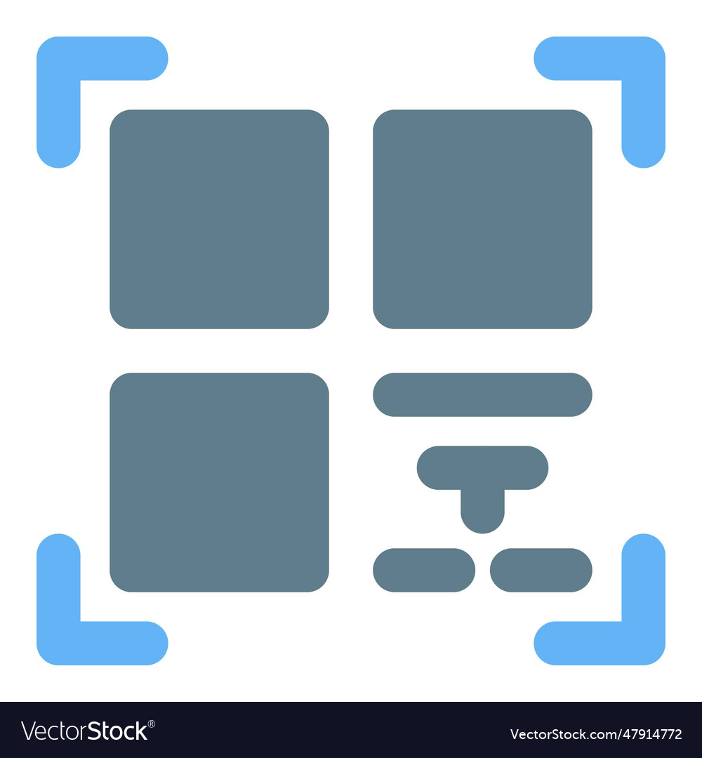Qr code a two dimensional matrix barcode Vector Image