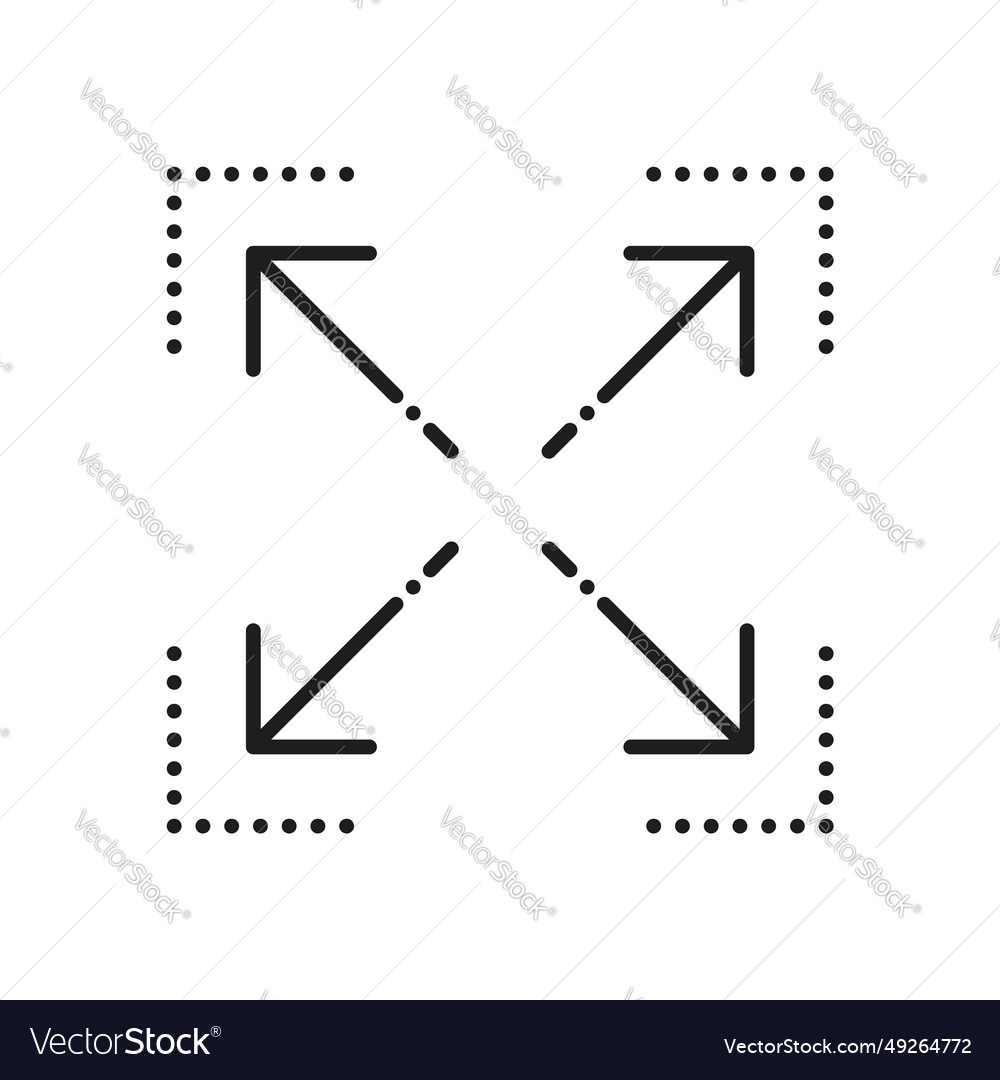 Resize and scale reduce expand zoom symbol outline