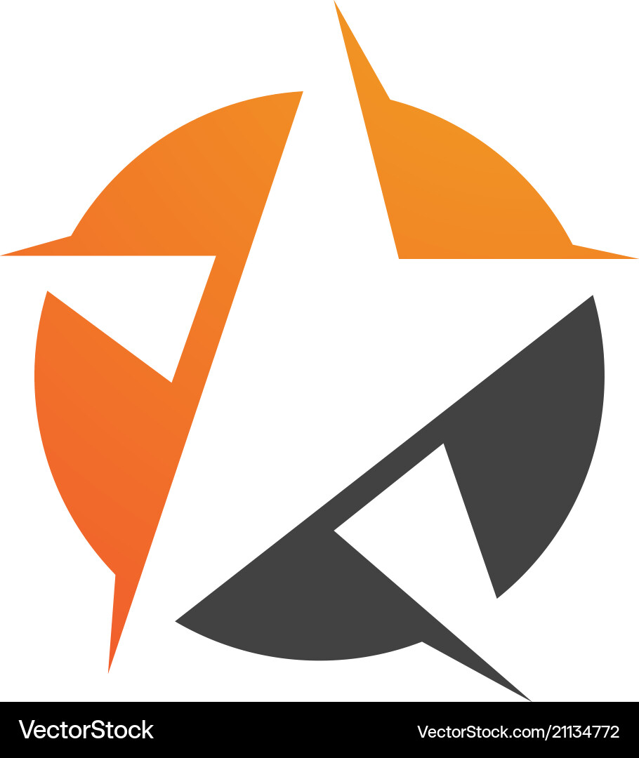 Star falcon logo template icons app Royalty Free Vector