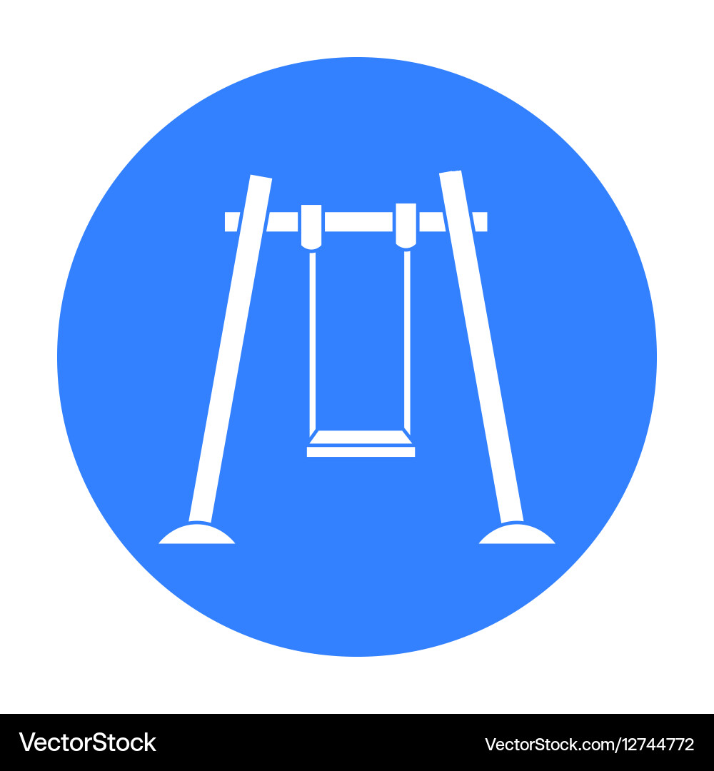 Swing icon in black style isolated on white Vector Image