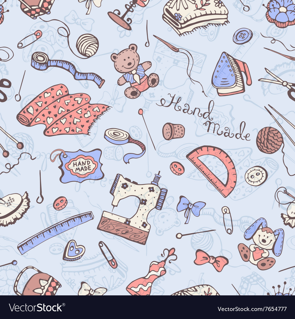 Craft tools background Royalty Free Vector Image