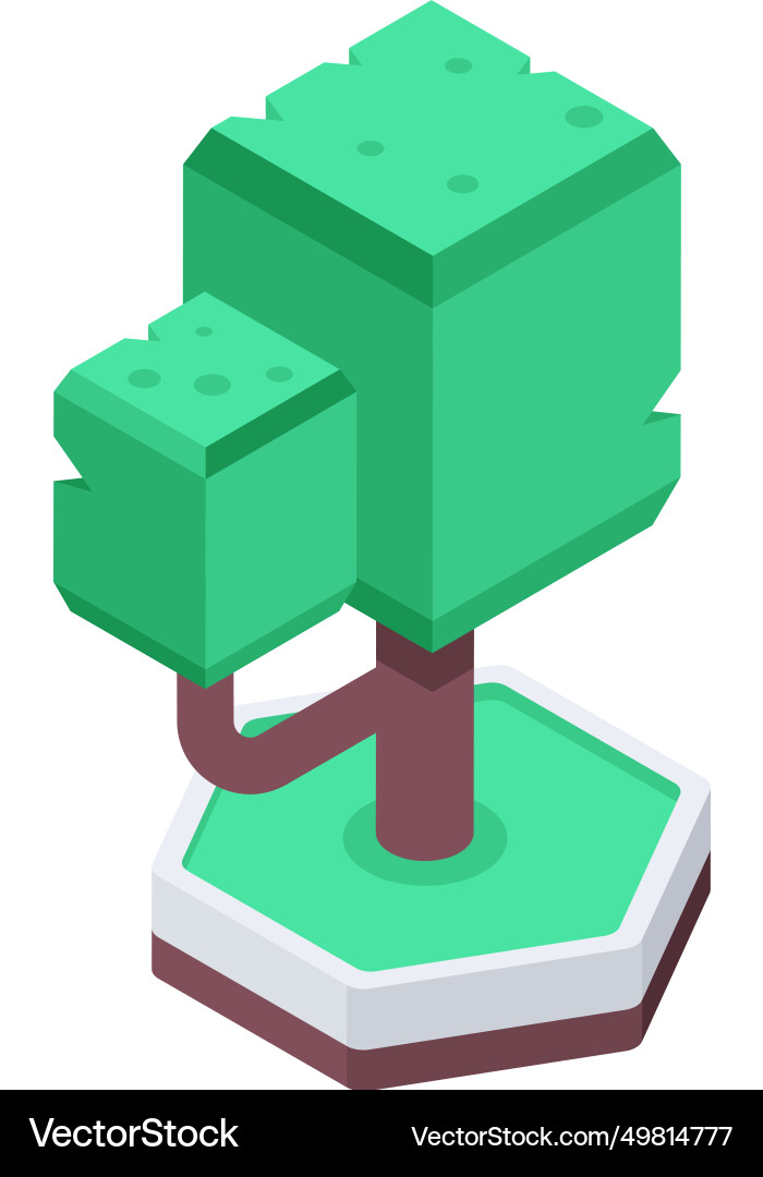 Download isometric icon garden tree Royalty Free Vector