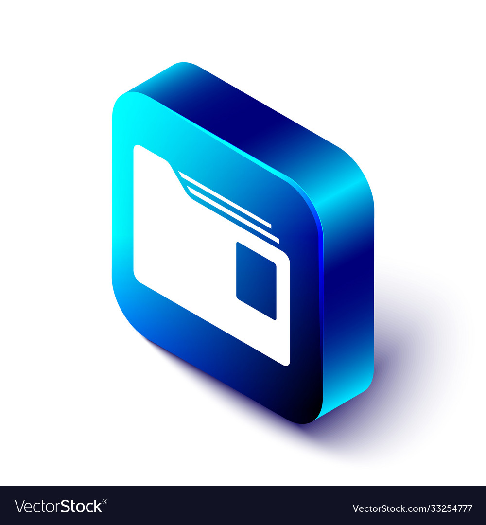 Isometric document folder icon isolated on white Vector Image