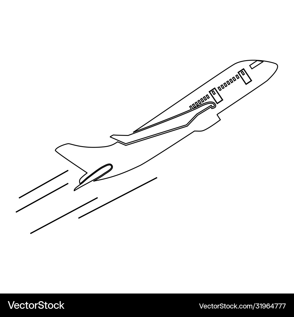 Line airplane icon airplane logo template icon Vector Image