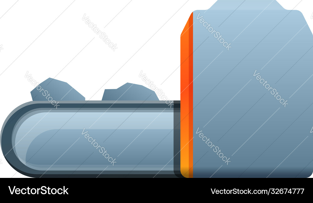 Metallurgy line icon cartoon style Royalty Free Vector Image