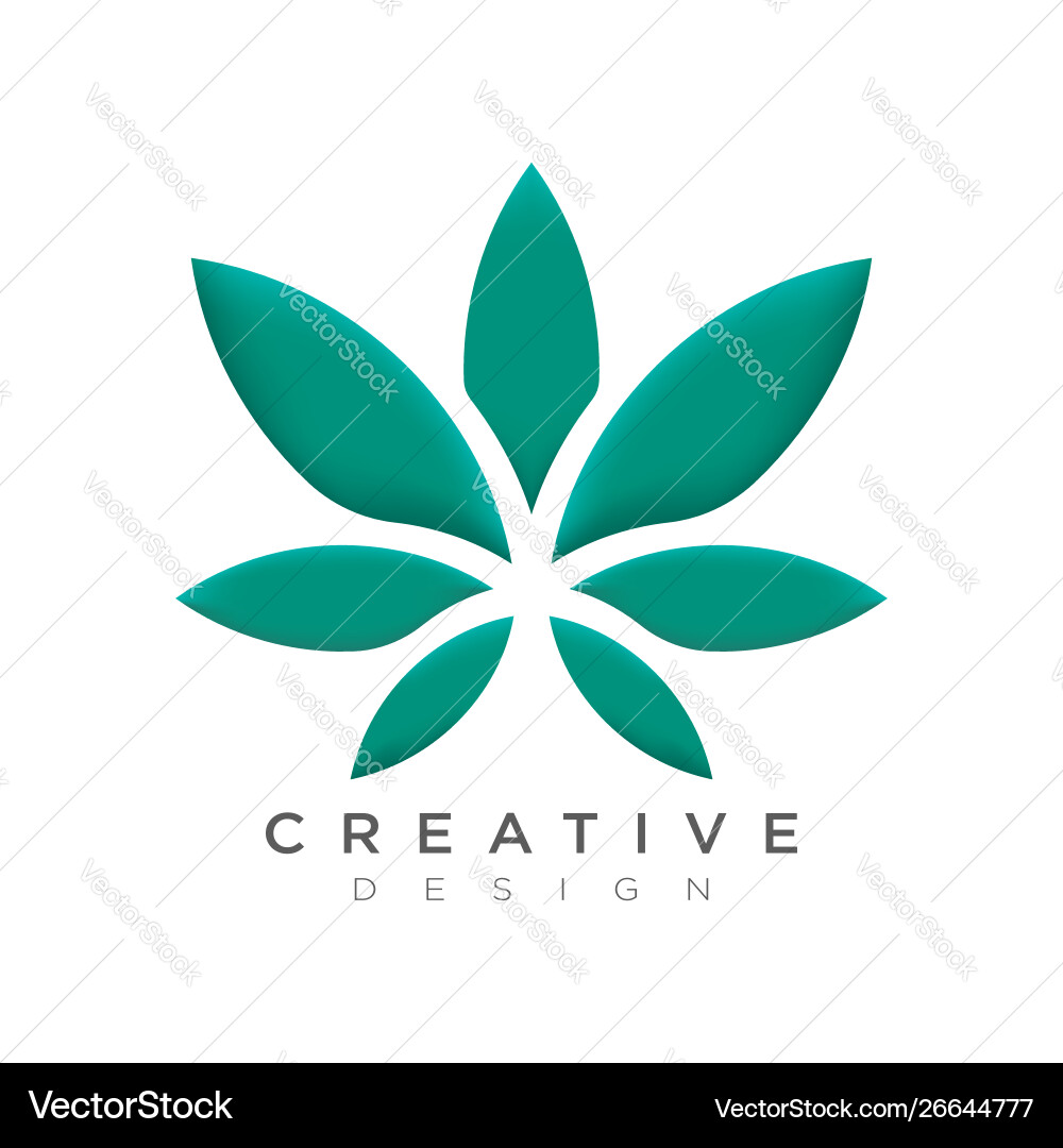 The beautiful abtrak leaf logo design can be used Vector Image