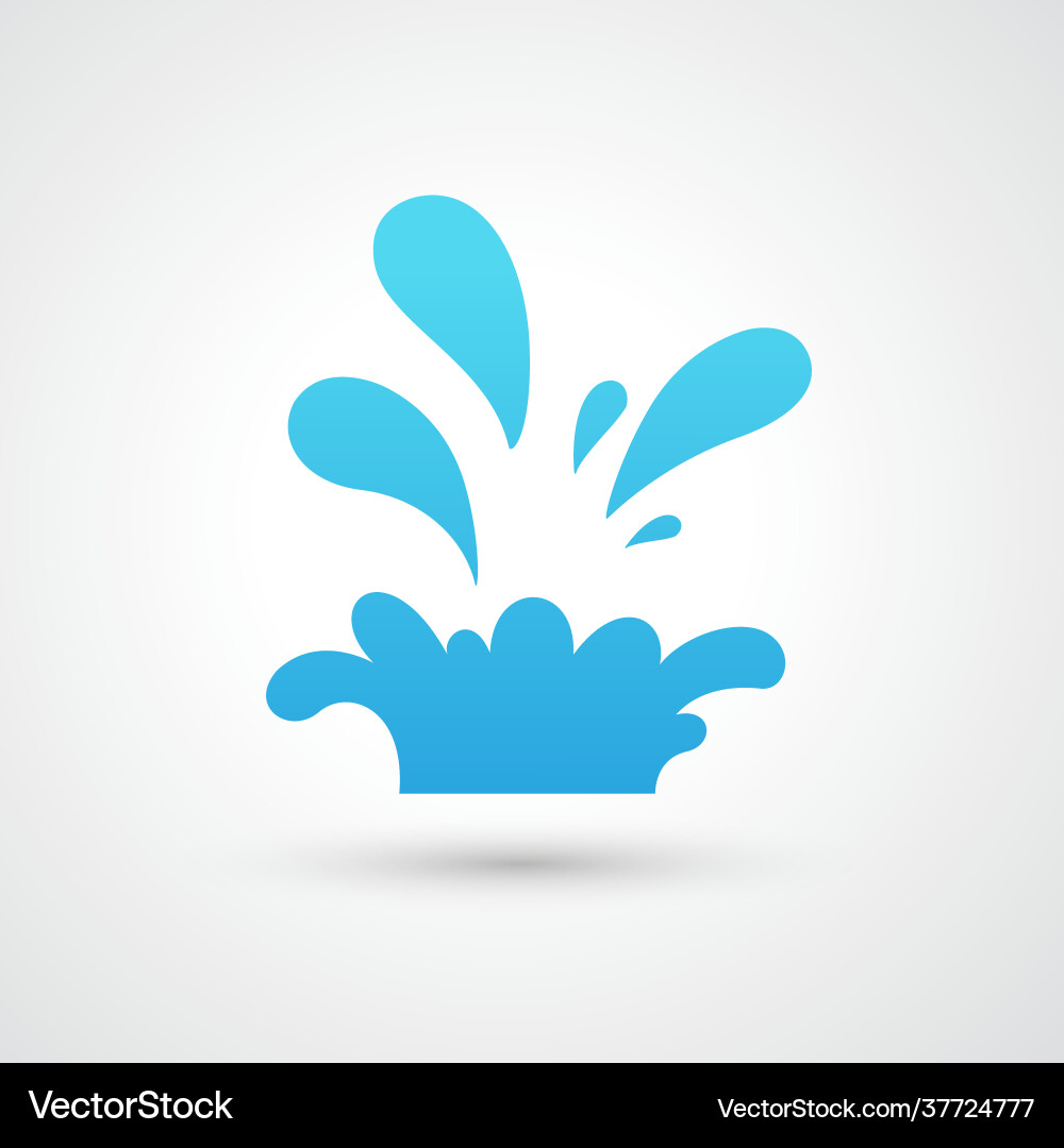 Water splash paper cut style Royalty Free Vector Image