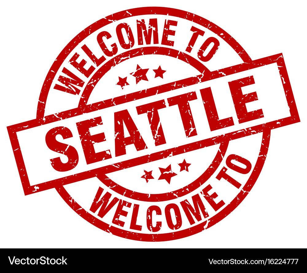 Welcome to seattle red stamp Royalty Free Vector Image