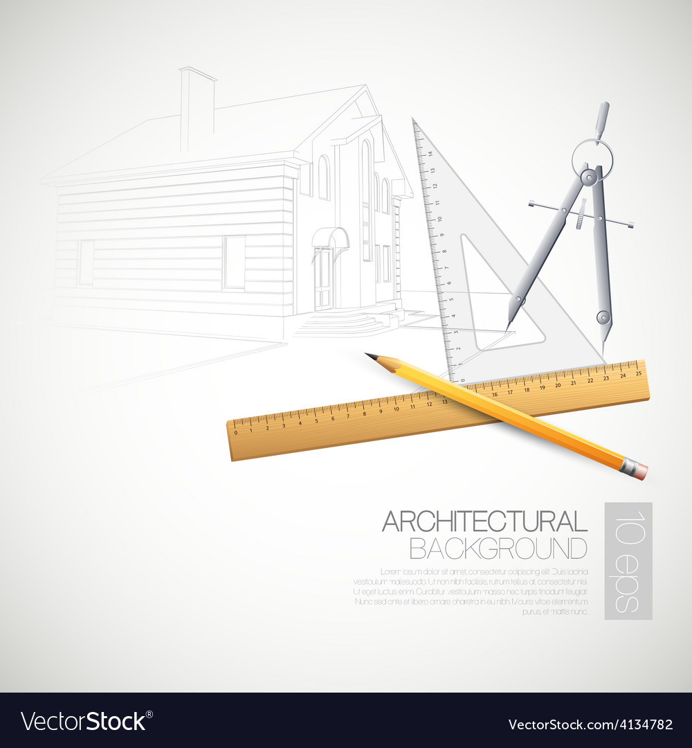 Architectural drawing Royalty Free Vector Image