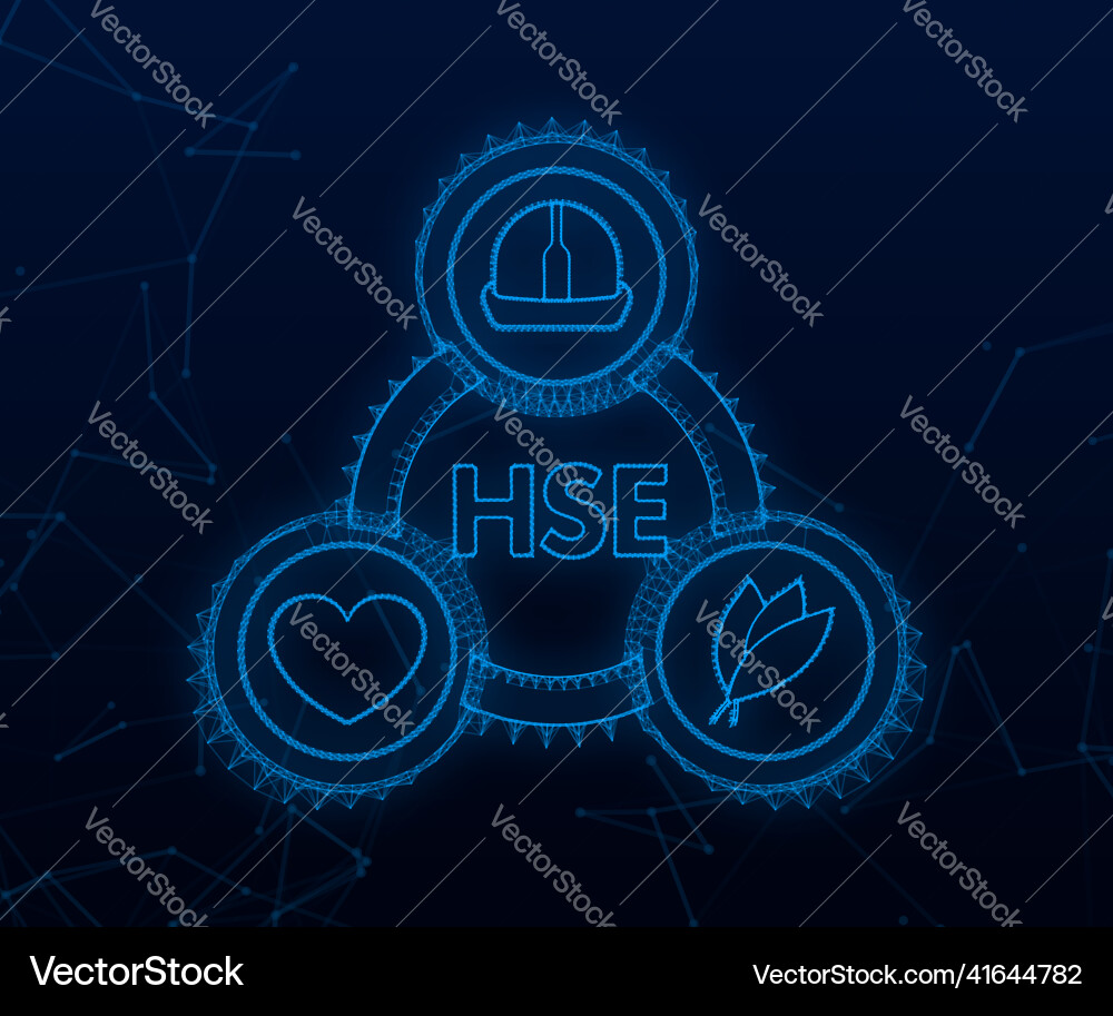Hse - health safety environment environmental Vector Image