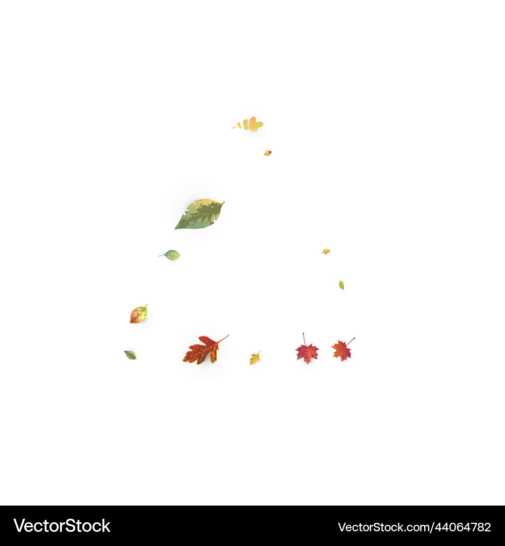 Leaves falling autumn foliage chaotic leaf flying Vector Image