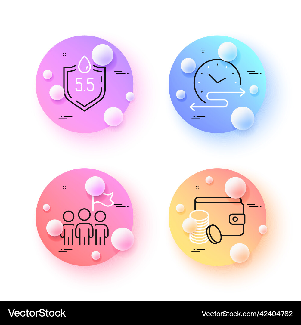 Payment method time schedule and leadership Vector Image