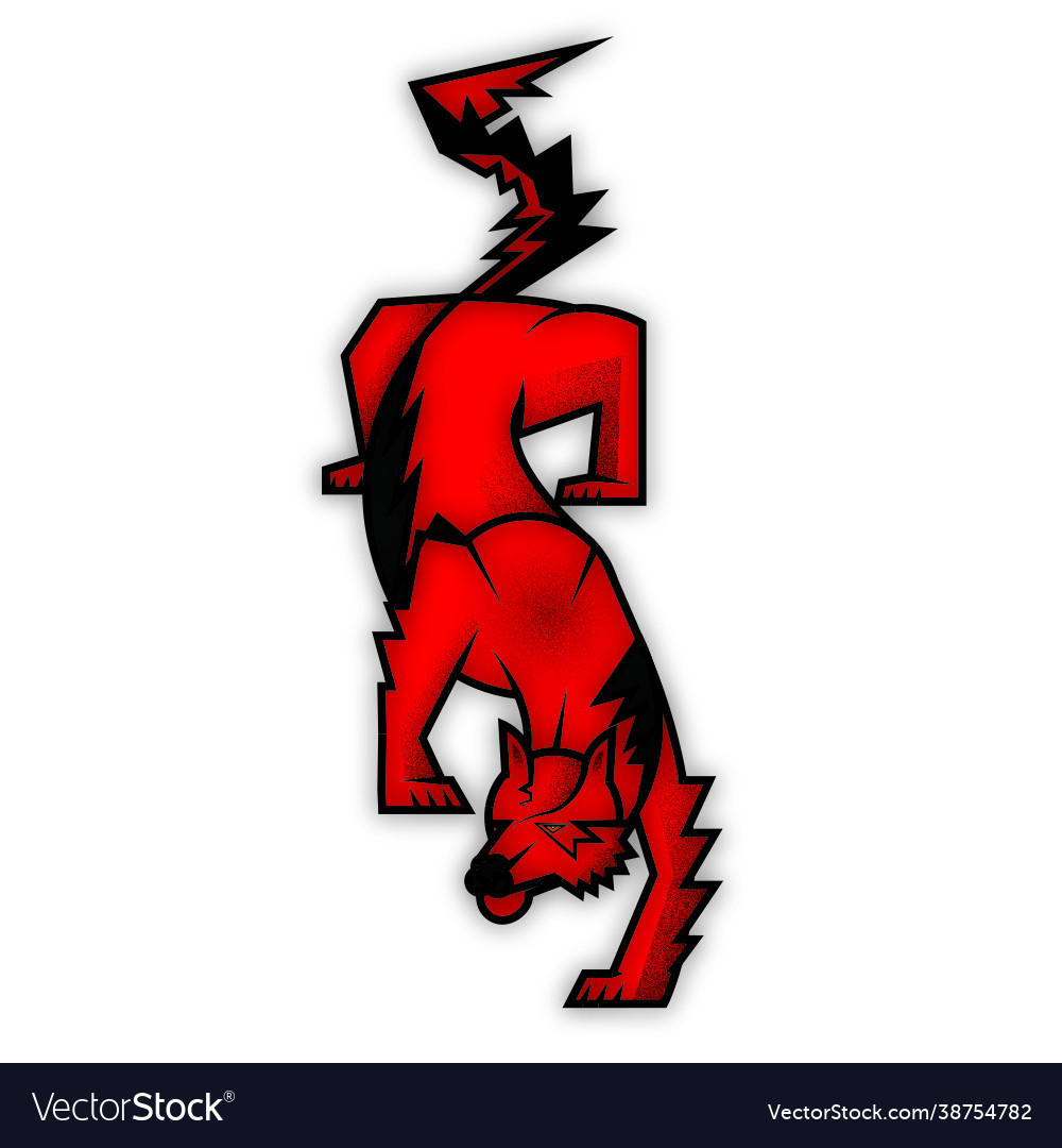 Red wolf Royalty Free Vector Image - VectorStock