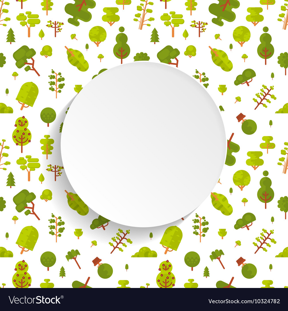 Seamless pattern with green trees Royalty Free Vector Image