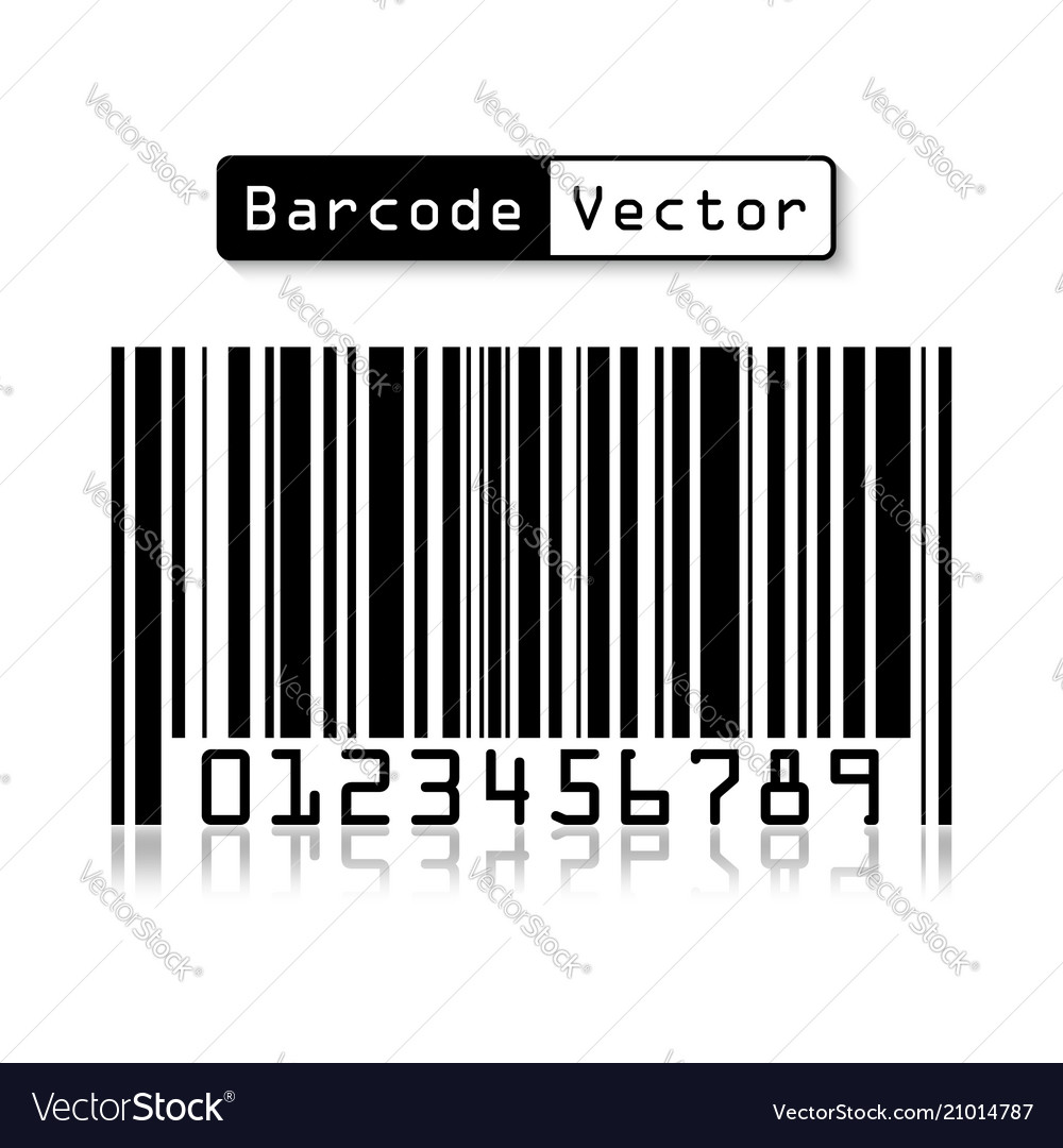 Bar code on white background Royalty Free Vector Image