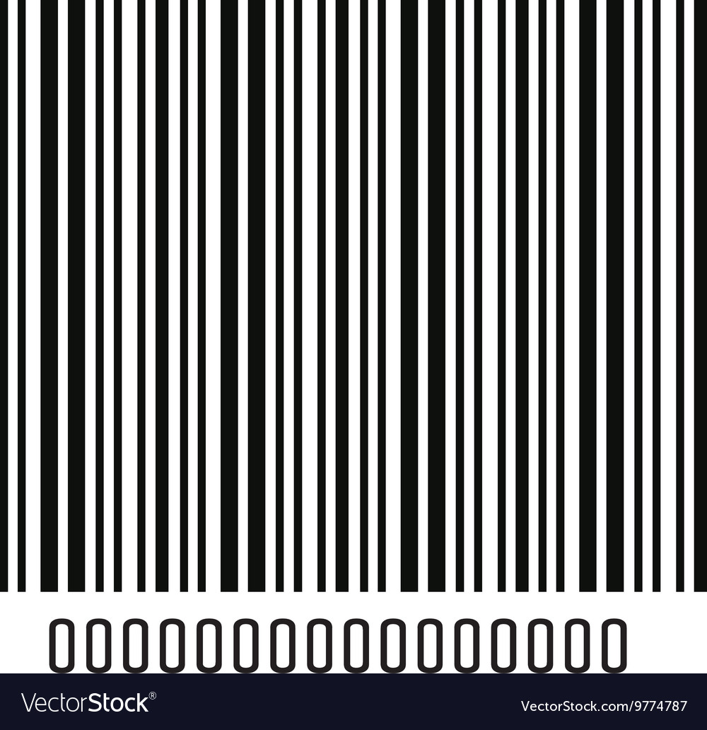 Bar code with serial number icon Royalty Free Vector Image