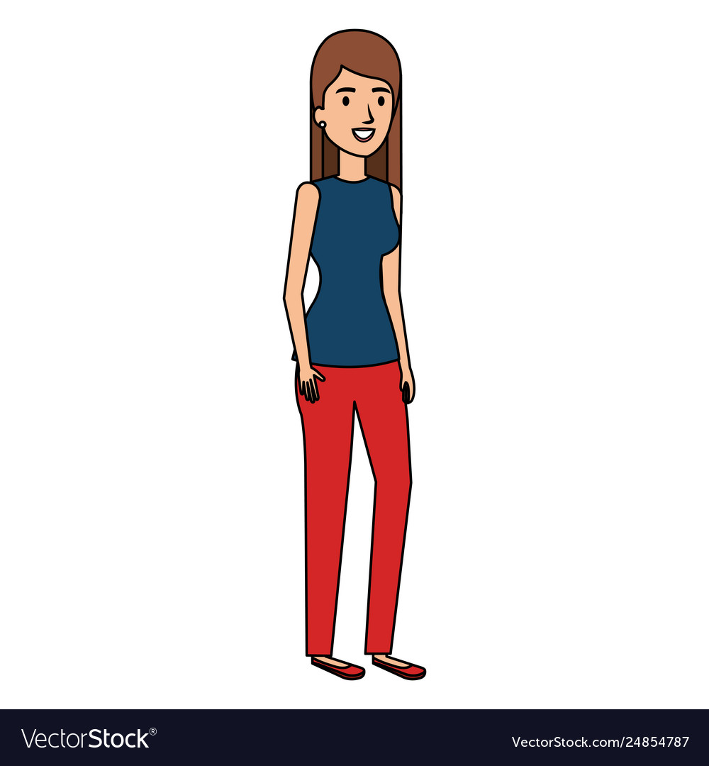 Beautiful woman avatar character Royalty Free Vector Image