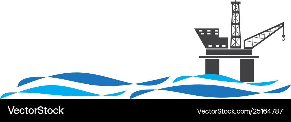 Drilling platform Royalty Free Vector Image - VectorStock