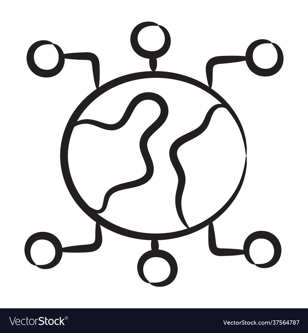 Global network Royalty Free Vector Image - VectorStock