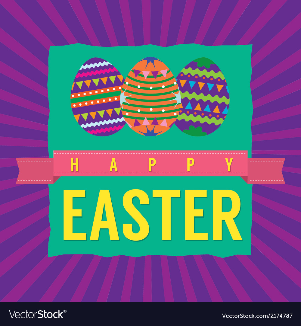 Happy easter Royalty Free Vector Image - VectorStock