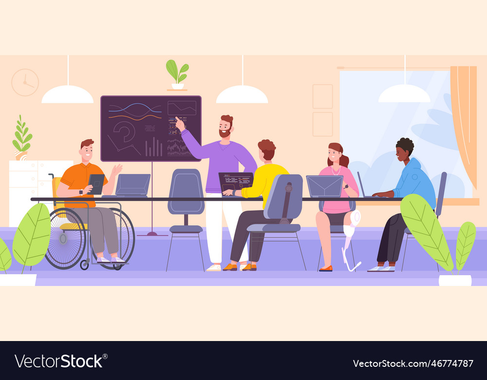 Inclusive office inclusion diversity equity Vector Image Inclusive office inclusion diversity equity Vector Image
