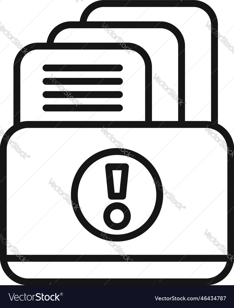 Rush folder icon outline business work Royalty Free Vector Rush folder icon outline business work Royalty Free Vector