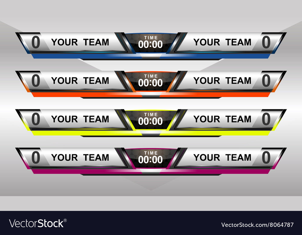 Scoreboard modern template Royalty Free Vector Image