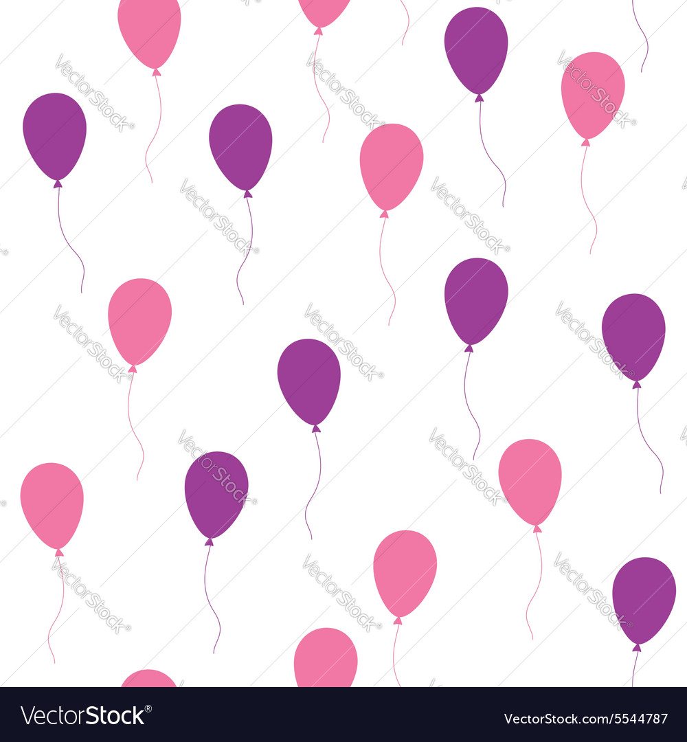 Seamless pattern with balloons Royalty Free Vector Image