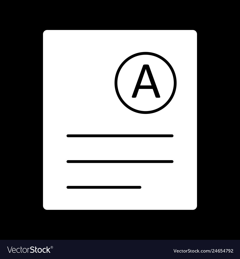 A grade icon Royalty Free Vector Image - VectorStock