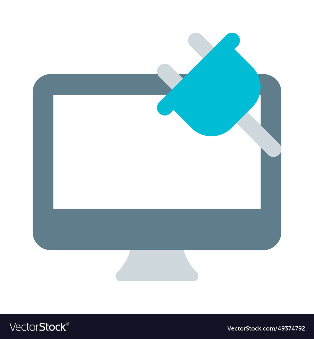 Battery charging on computer for extended usage Vector Image