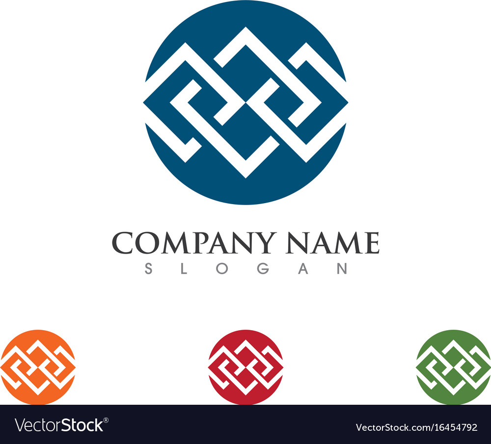 Business corporate abstract unity logo design Vector Image